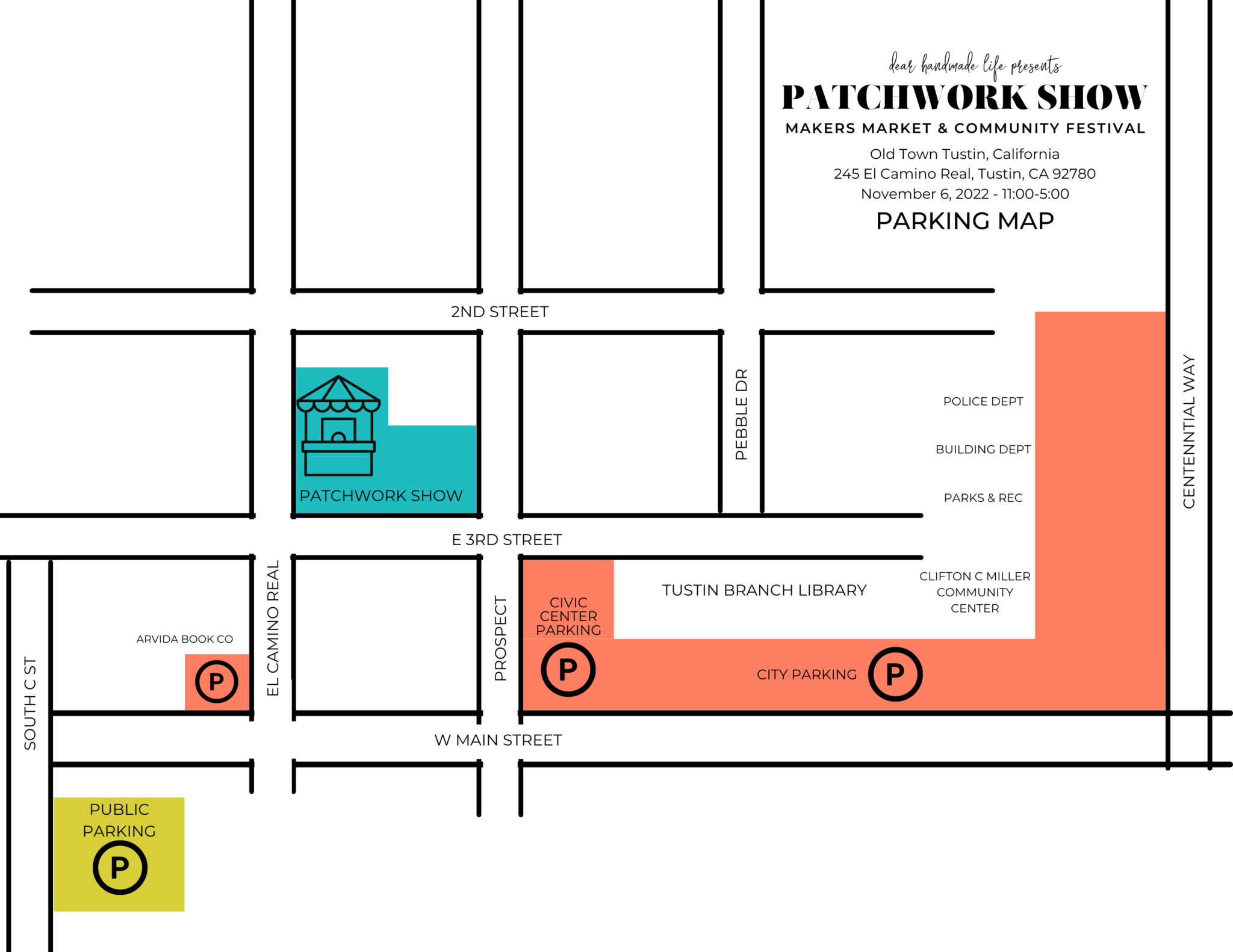 pwfa22 tustin parking map - Patchwork Show