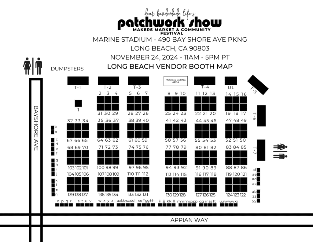 PW LB FA24 vendor booth map - Patchwork Show