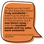 Patchwork Show Application + Vendor Info - Dear Handmade LIfe